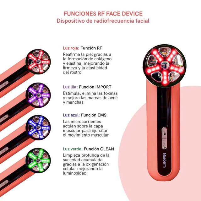 RF Face Device | Dispositivo facial de Radiofrecuencia – Masderm Cosmética